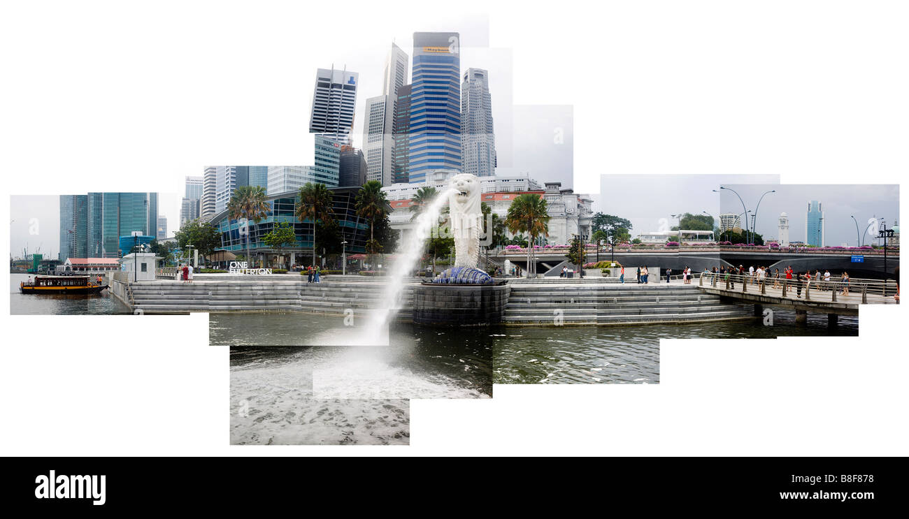 Singapore, River District, Merlion Park Stock Photo - Alamy