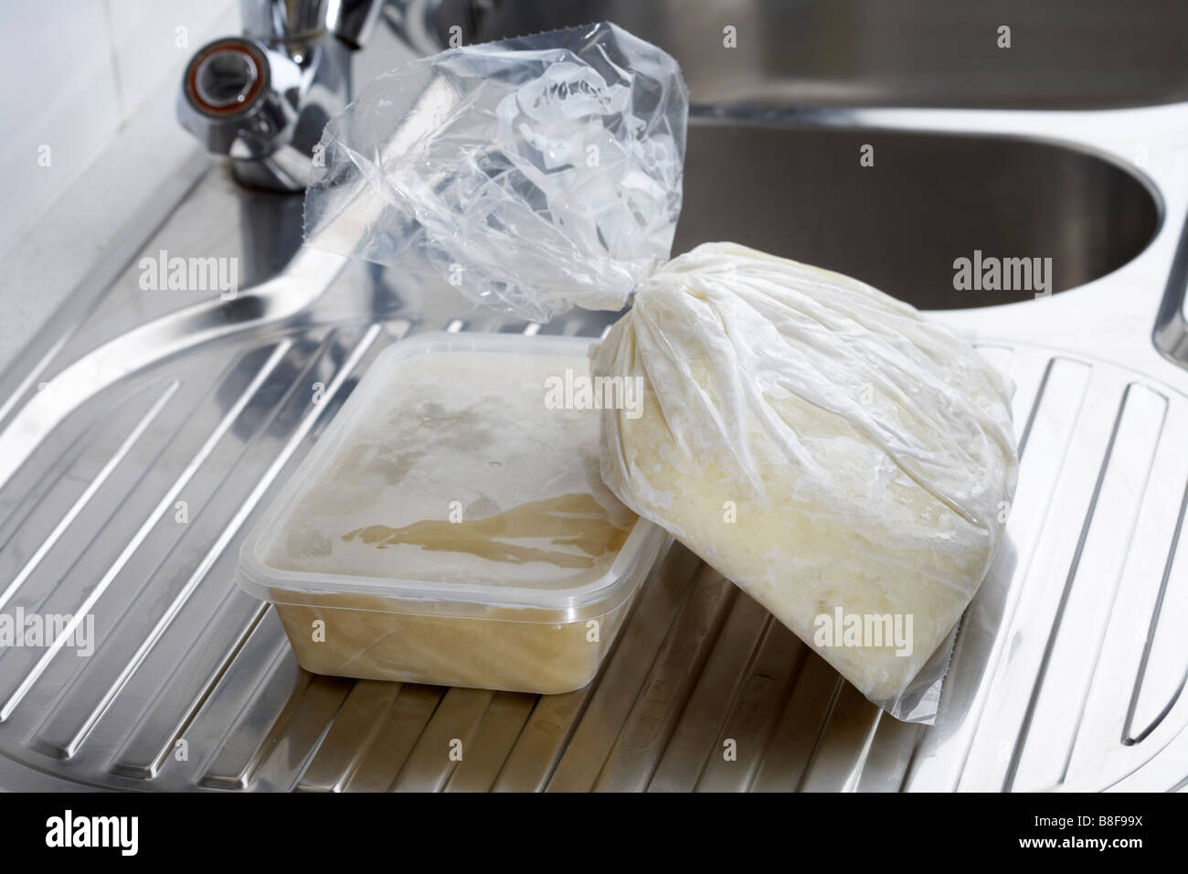 single portions of preprepared mashed potatoes and green soup ...