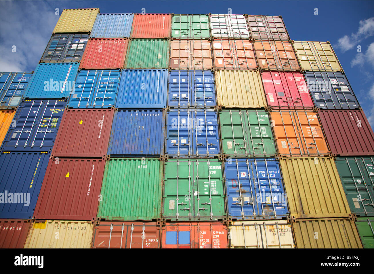 Stack of shipping containers Stock Photo - Alamy