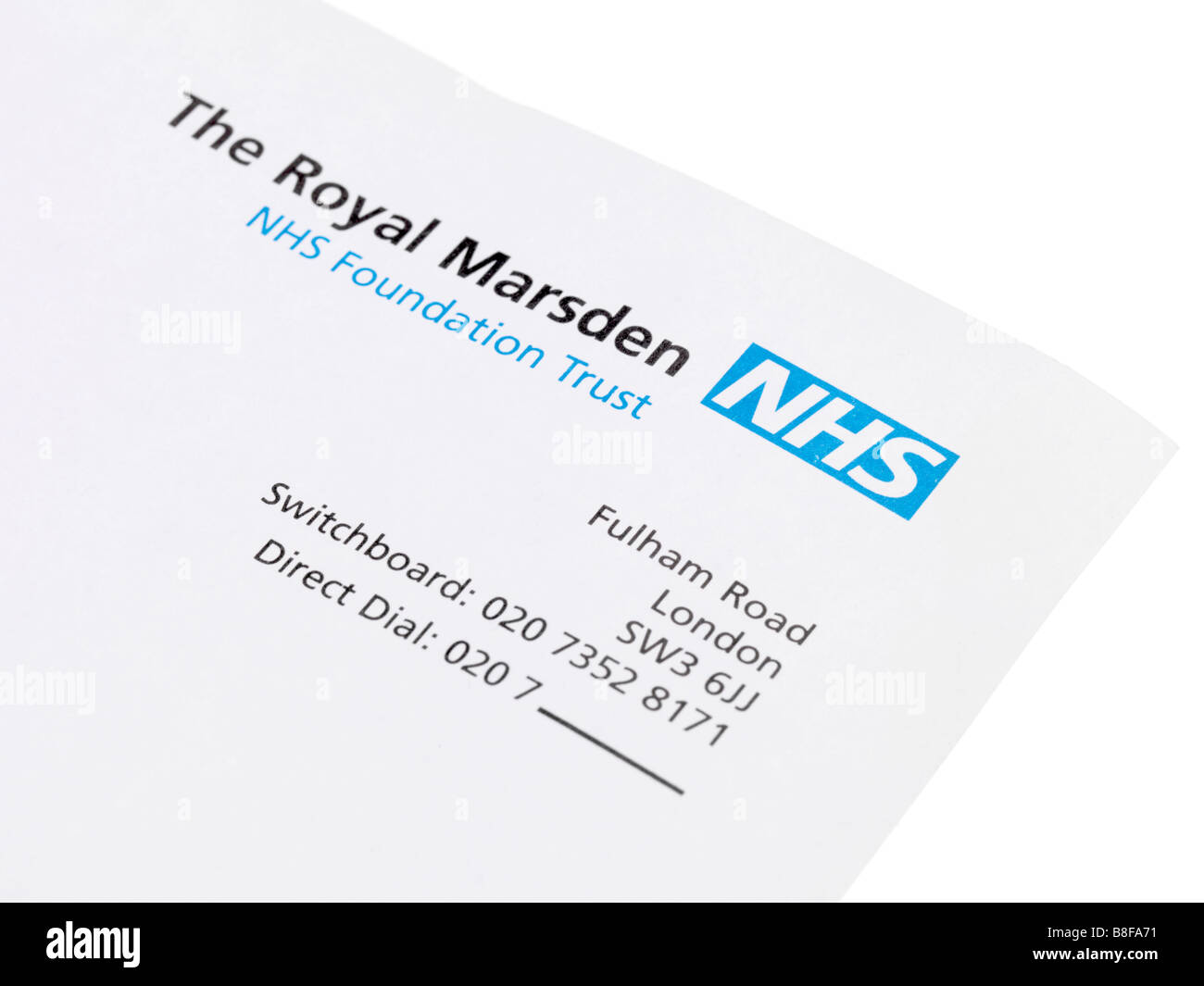 Nhs letterhead hi-res stock photography and images - Alamy