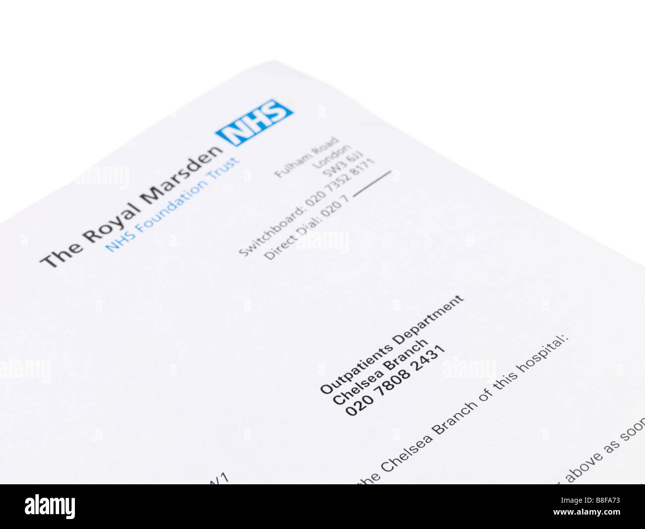 Nhs letterhead hi-res stock photography and images - Alamy