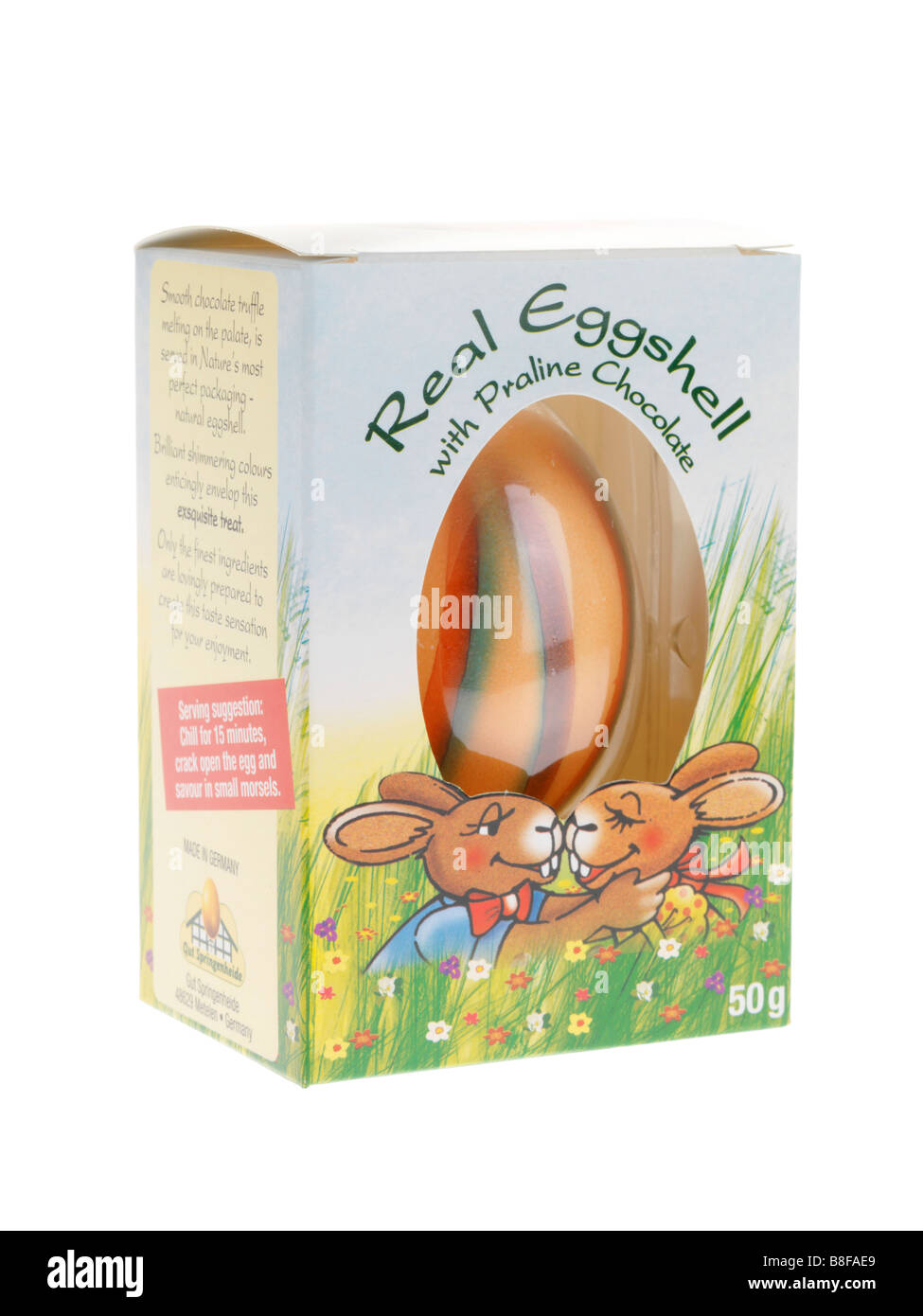 Real Eggshell Chocolate Egg Stock Photo - Alamy