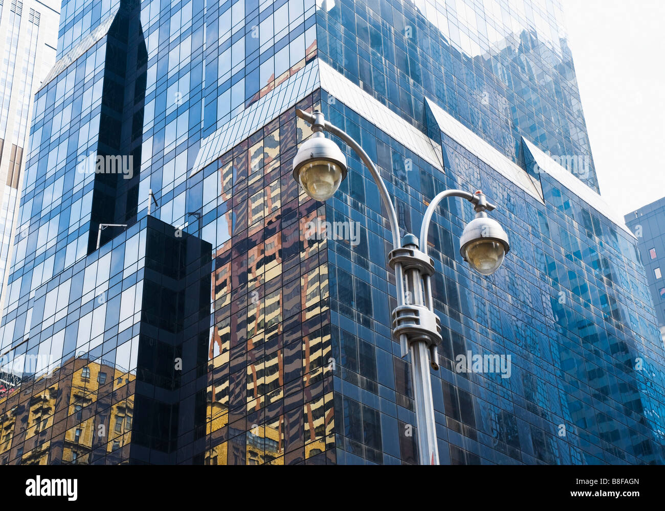 Street light near high-rise building, New York City, New York, USA ...