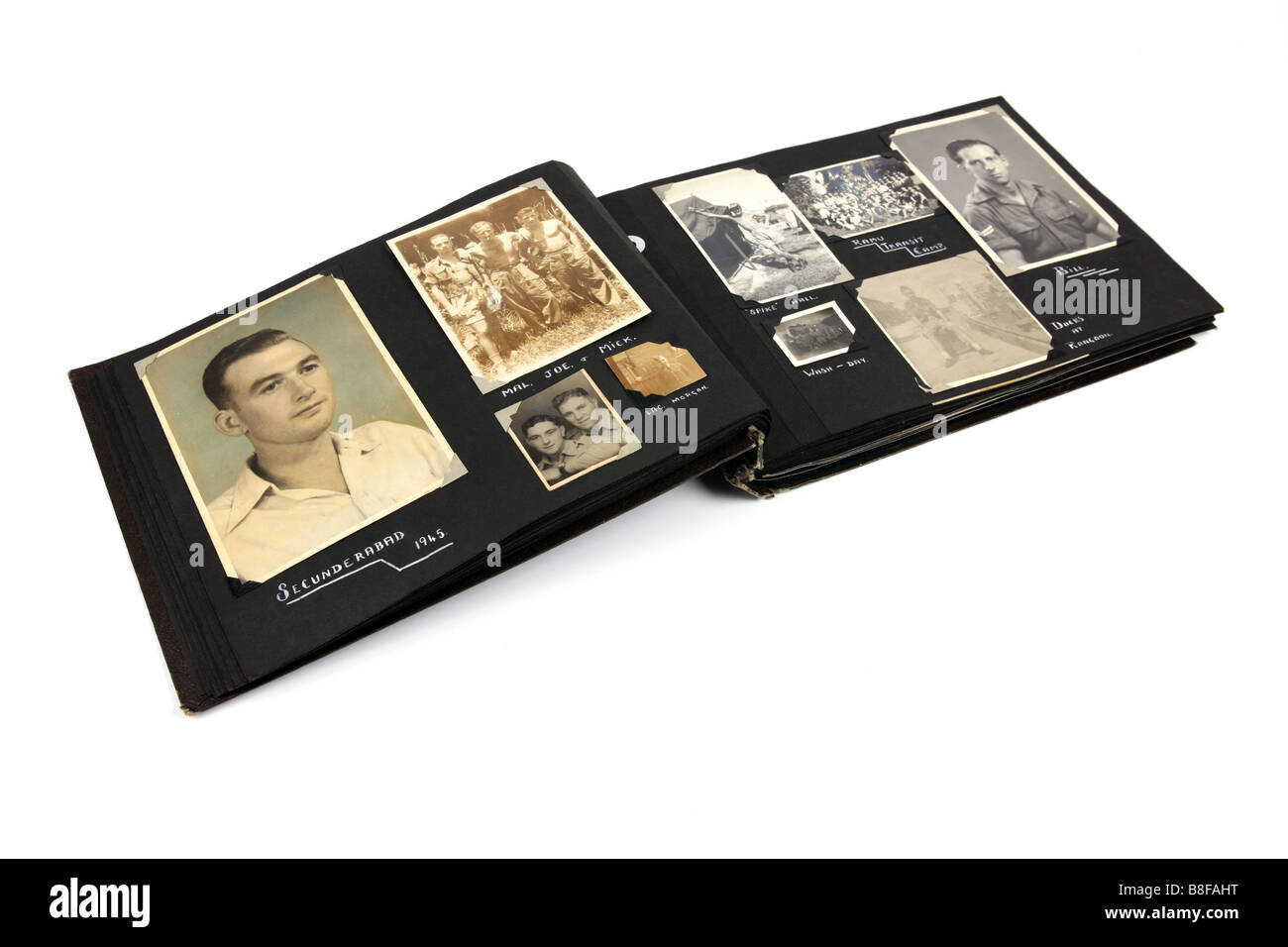 A WW2 Veteran s photo album against a white background Stock Photo - Alamy