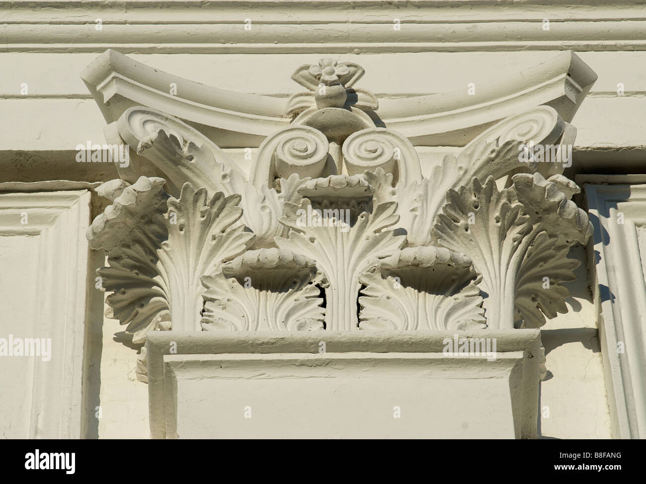 Architectural detail of Corinthian columns in Sussex Square, Kemptown ...