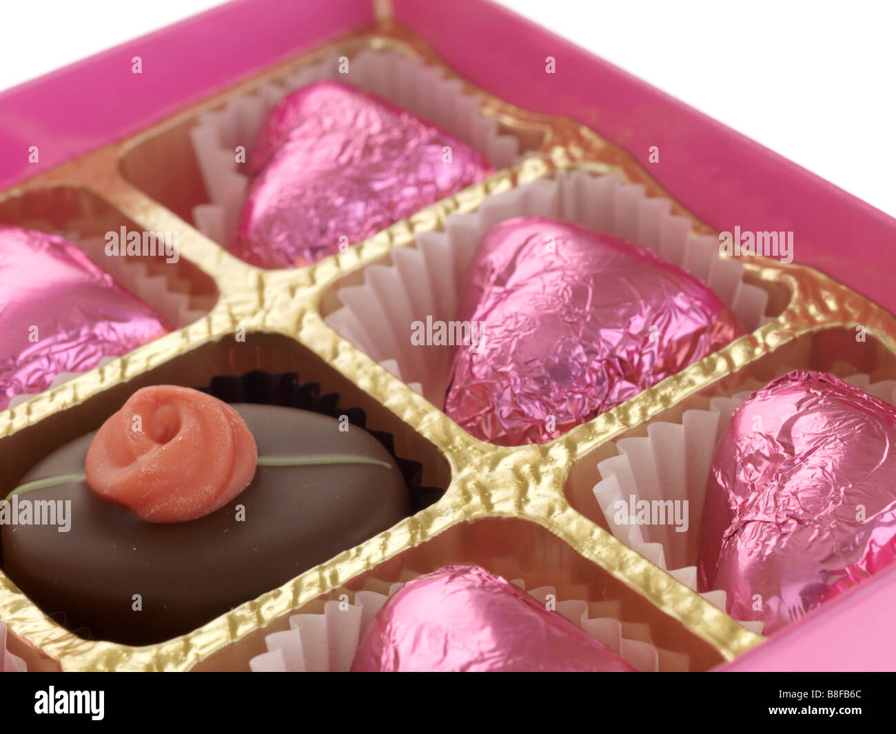 Box of Valentine s Chocolates Stock Photo - Alamy