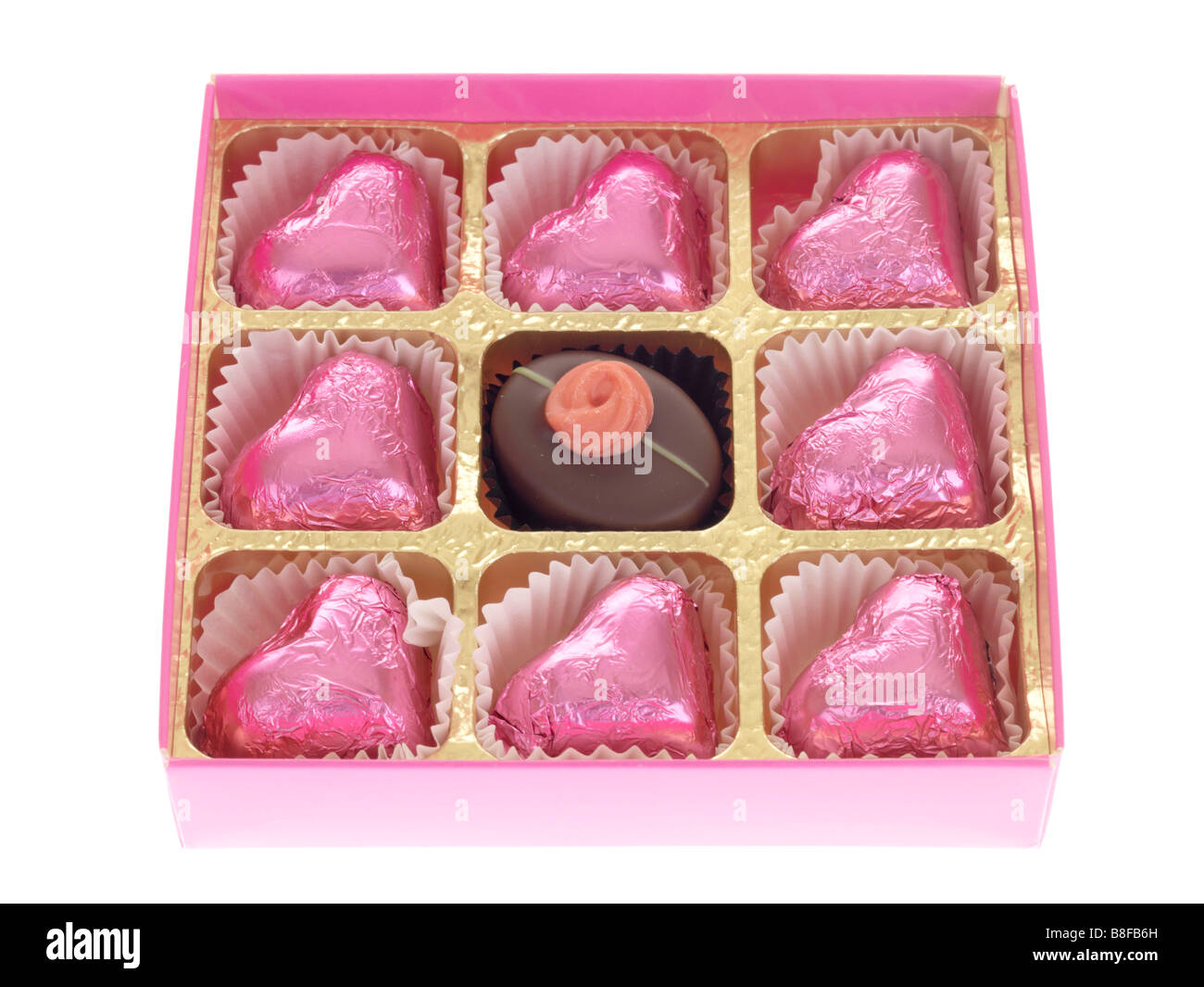Box of Valentine s Chocolates Stock Photo - Alamy