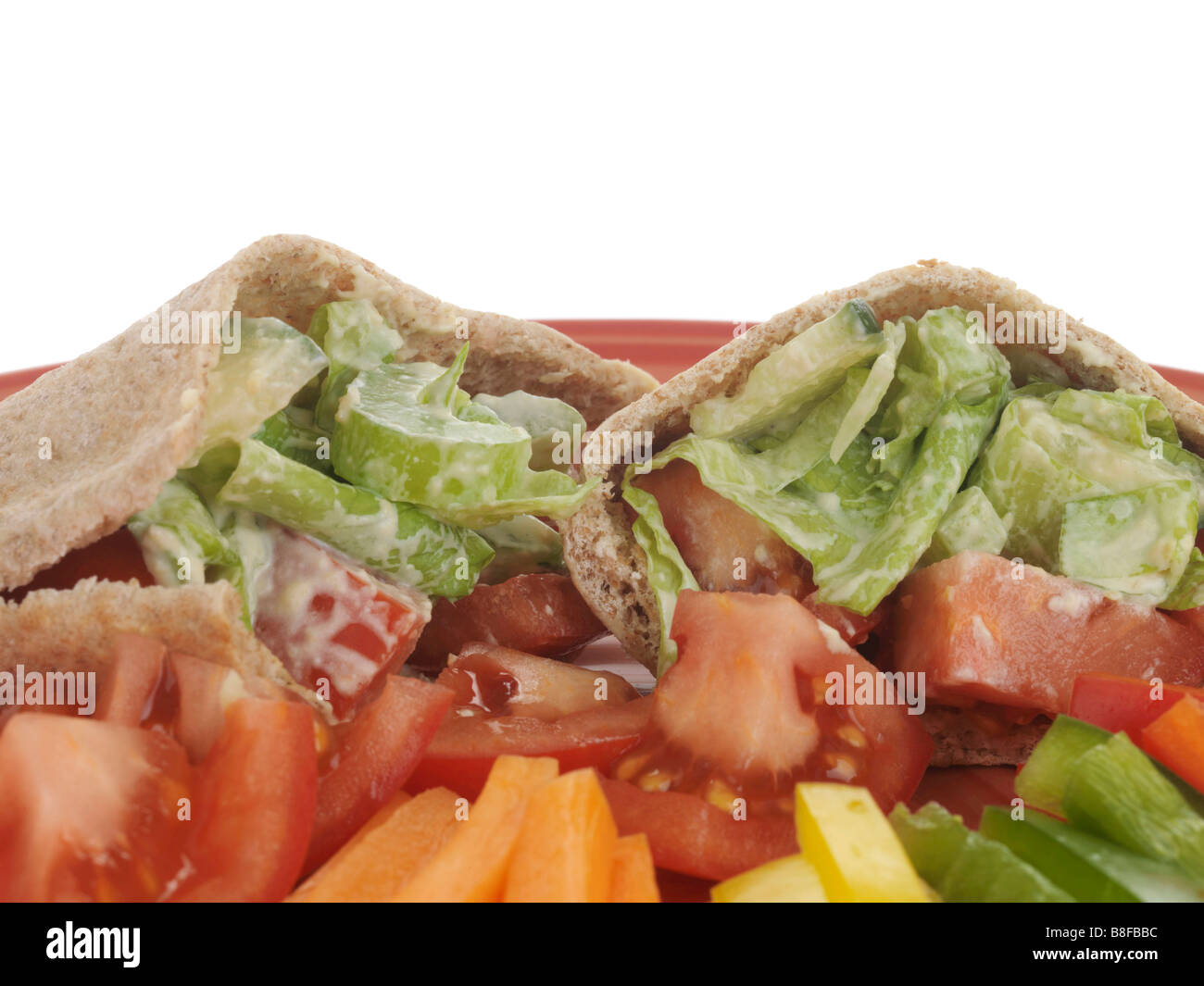 Pitta Bread Stuffed with Salad Stock Photo - Alamy