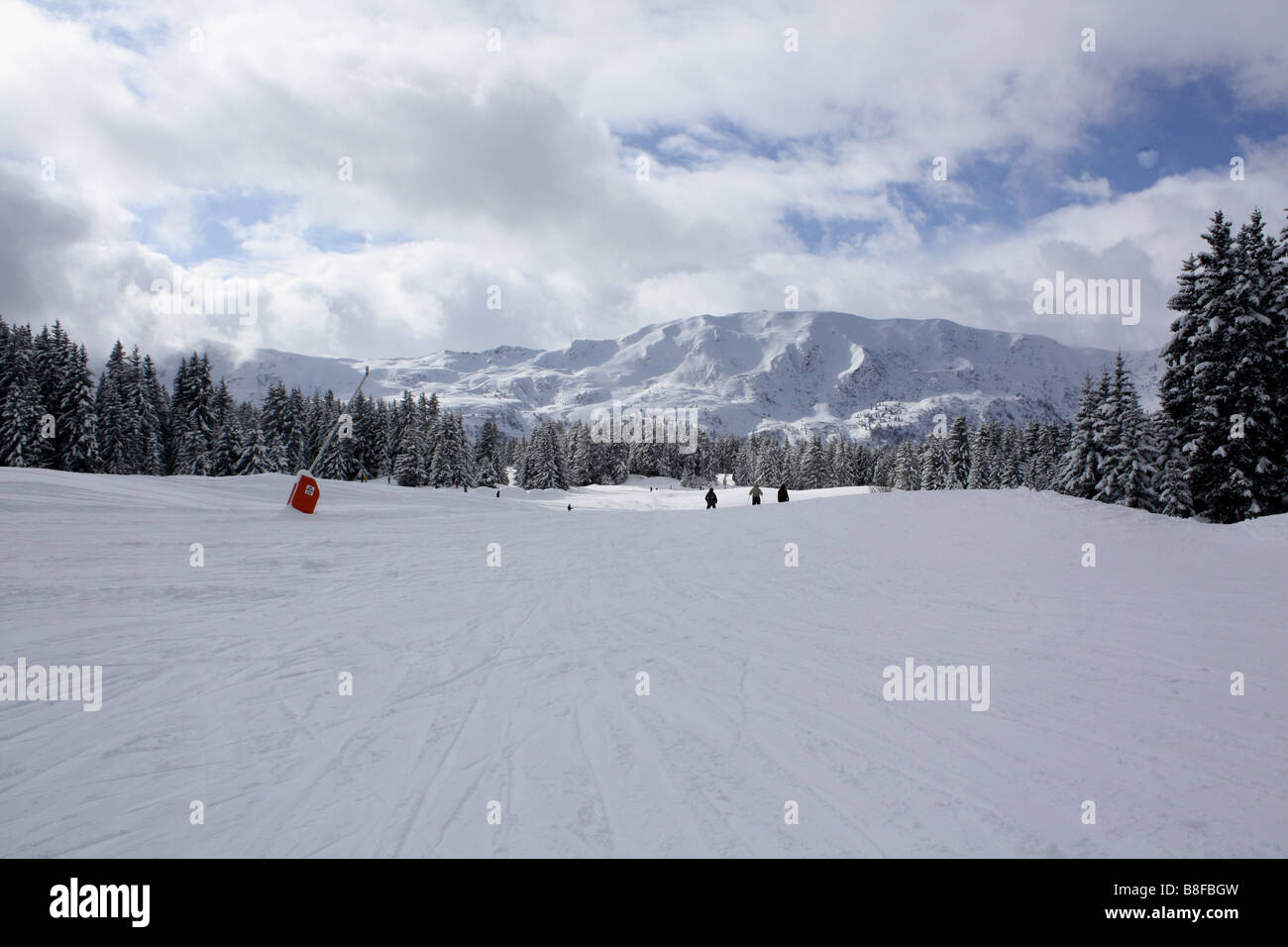 Shot showing all the different sizes ski tracks Stock Photo - Alamy