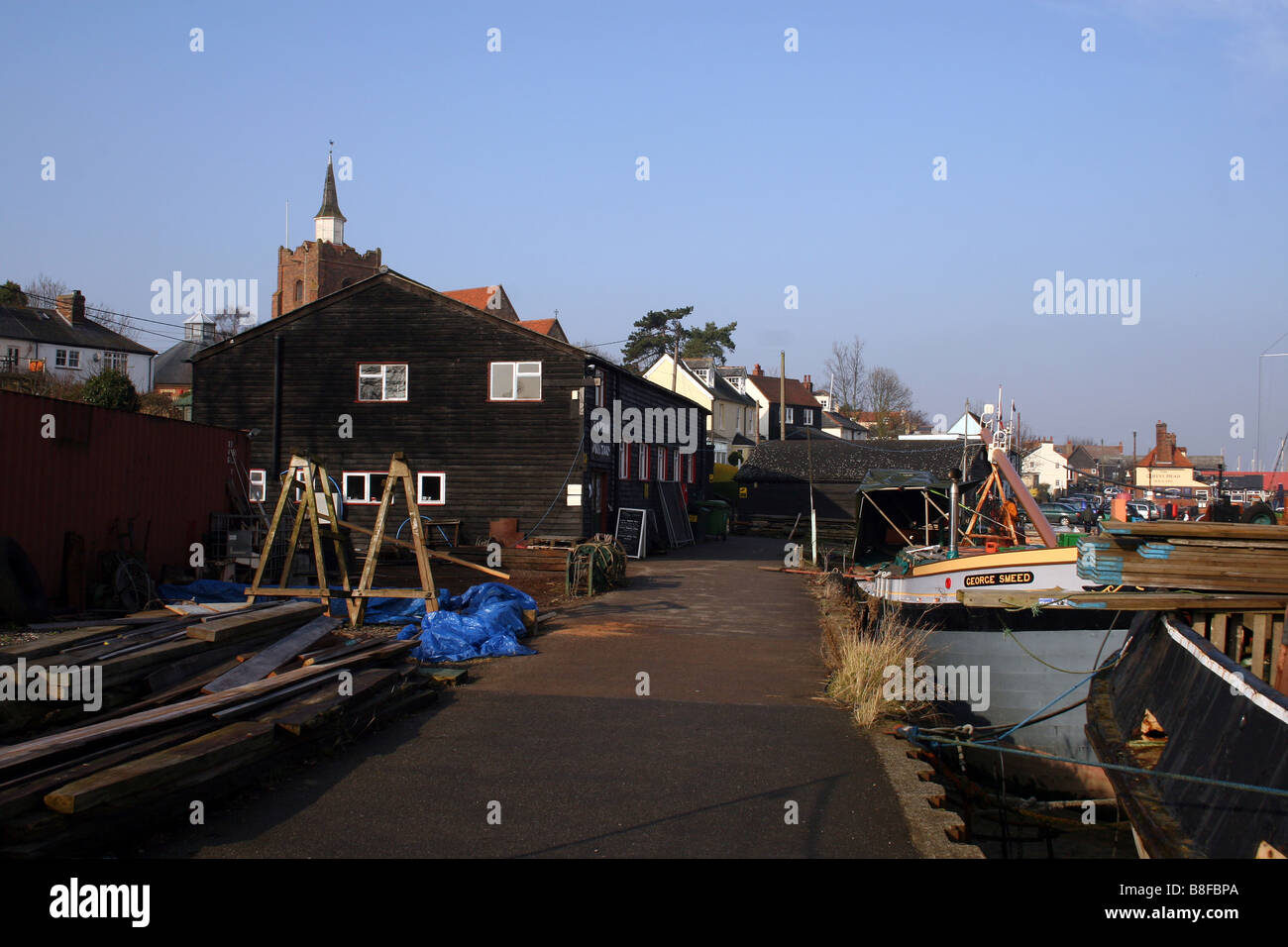 HISTORIC BOAT YARD AT HYTHE QUAY. MALDON ESSEX. UK Stock Photo - Alamy