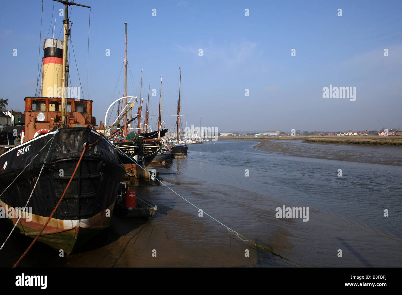 HISTORIC VESSELS MOORED AT HYTHE QUAY. MALDON ESSEX. UK Stock Photo - Alamy