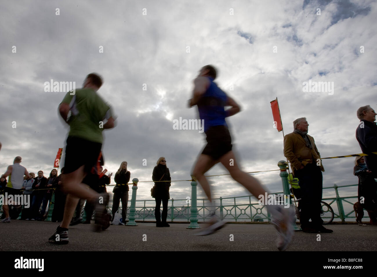 Runners during Sussex Beacon charity half marathon on Brighton seafront ...