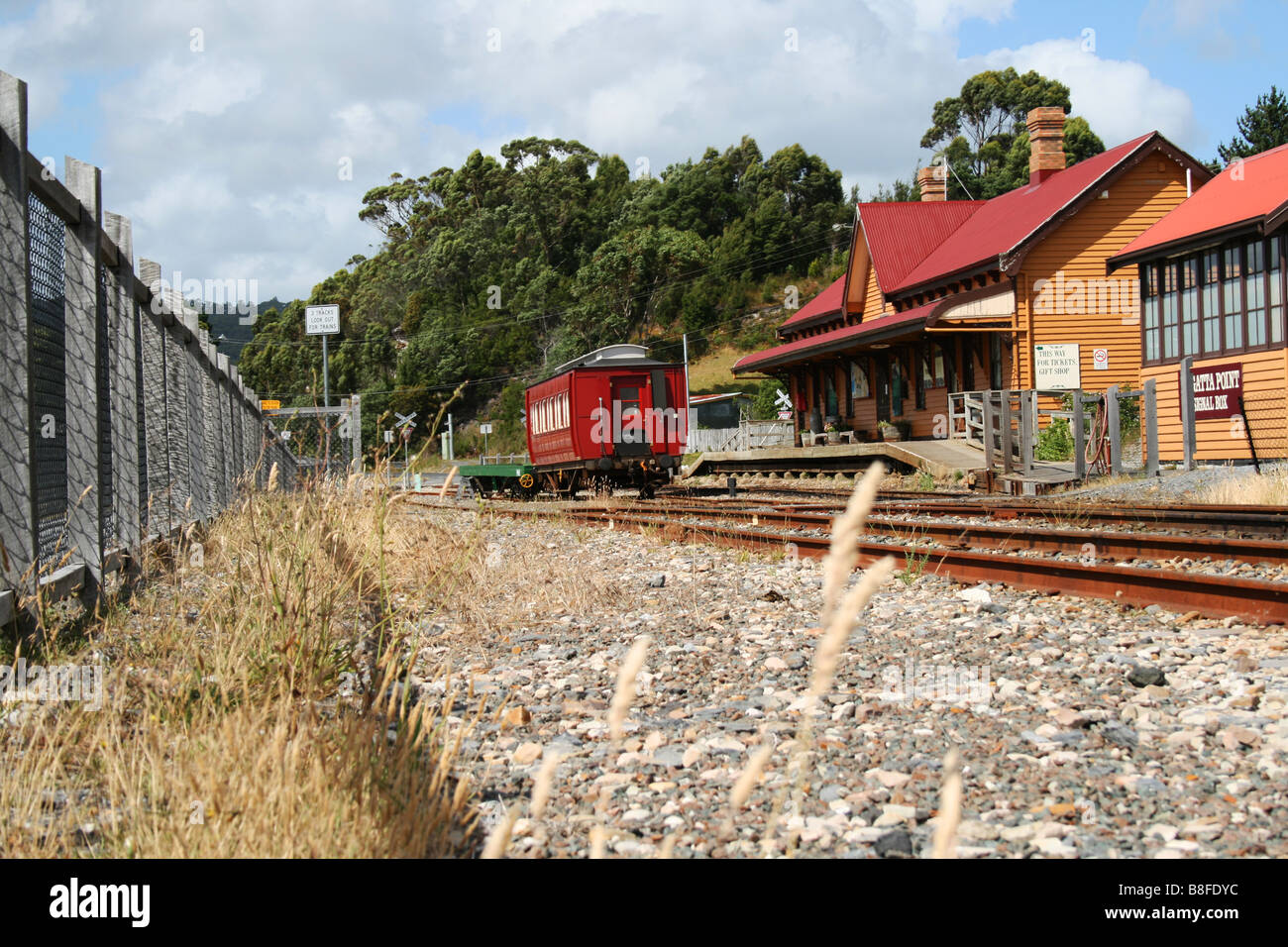The Rail Station at Strahan, Tasmania Stock Photo - Alamy