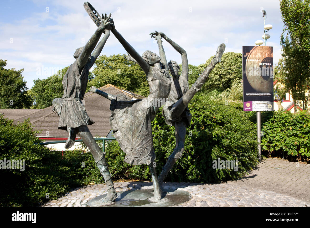 Sculpture of Traditional Irish Musicians at Bru Boru Heritage centre ...