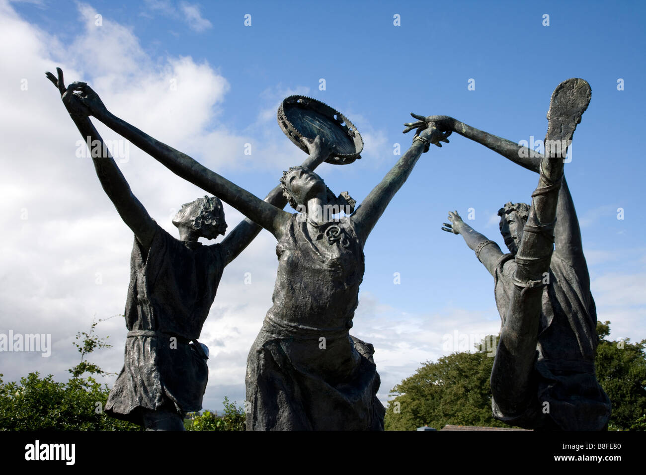Sculpture of Traditional Irish Musicians at Bru Boru Heritage centre ...