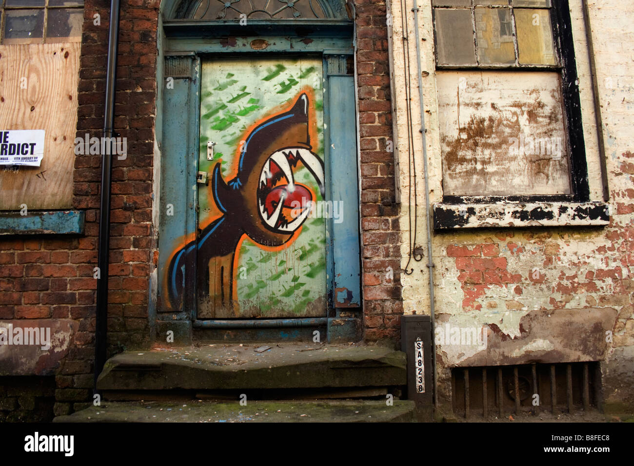 Colourful graffiti on a derelict building Stock Photo - Alamy