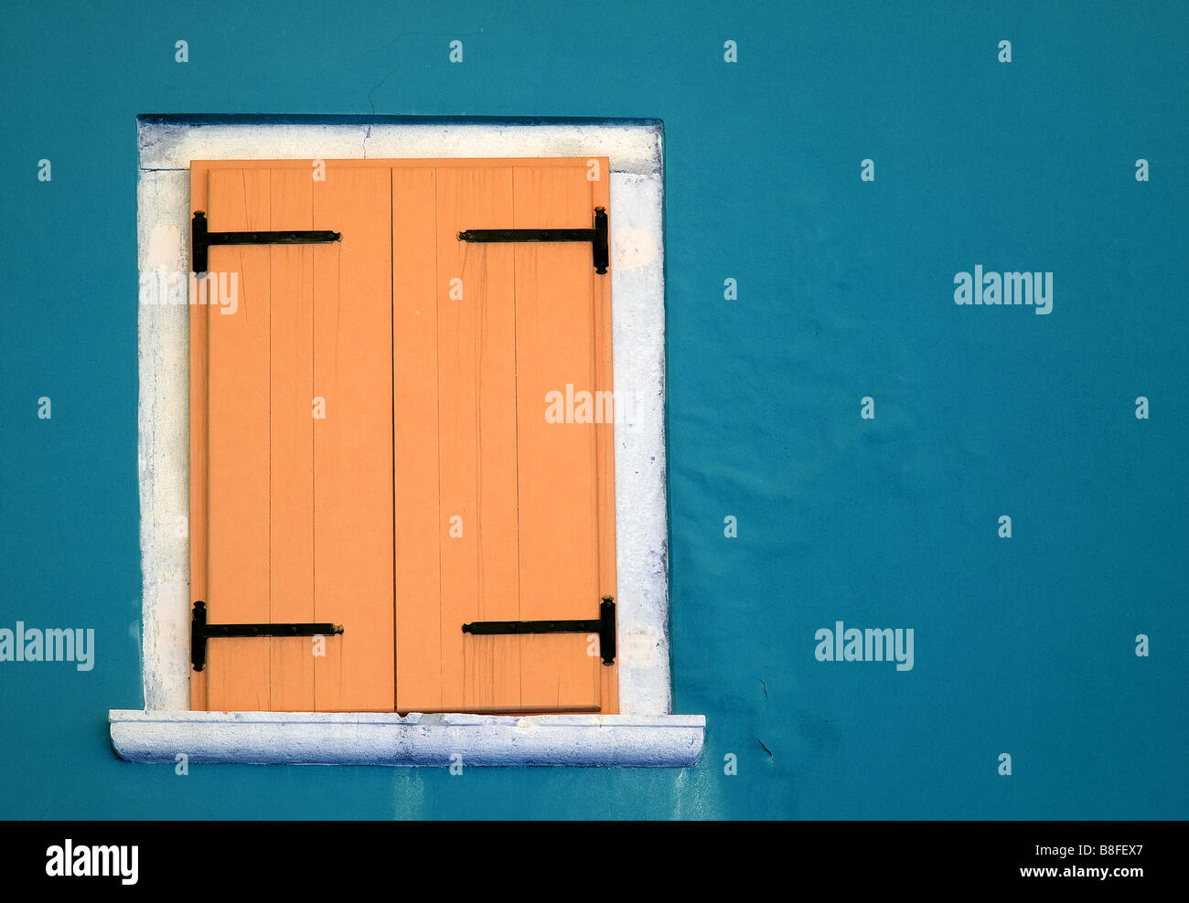 Traditional Mediterranean architecture , wooden window on a old house ...