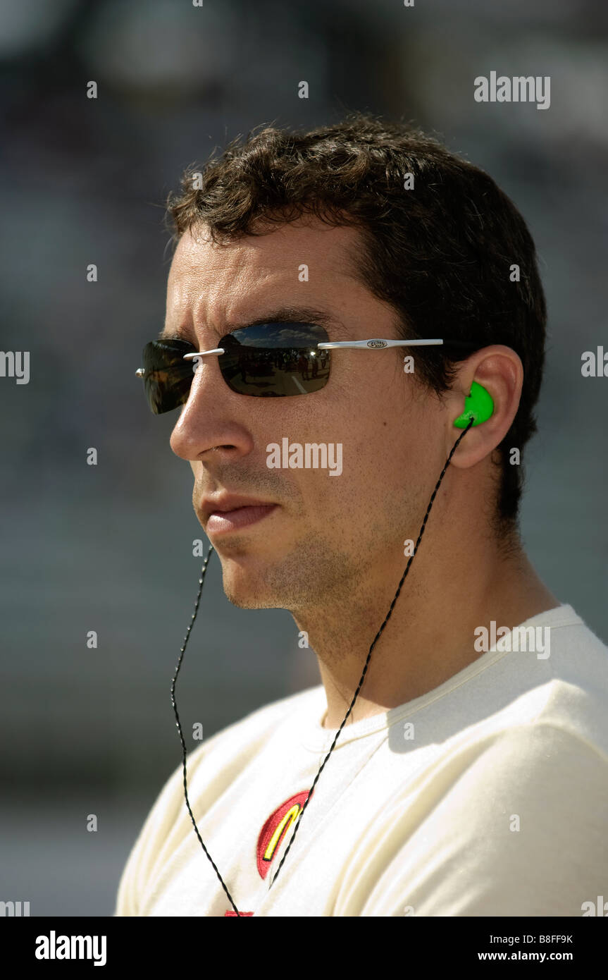 IndyCar driver Justin Wilson at the Milwaukee Mile, 2008 Stock Photo ...