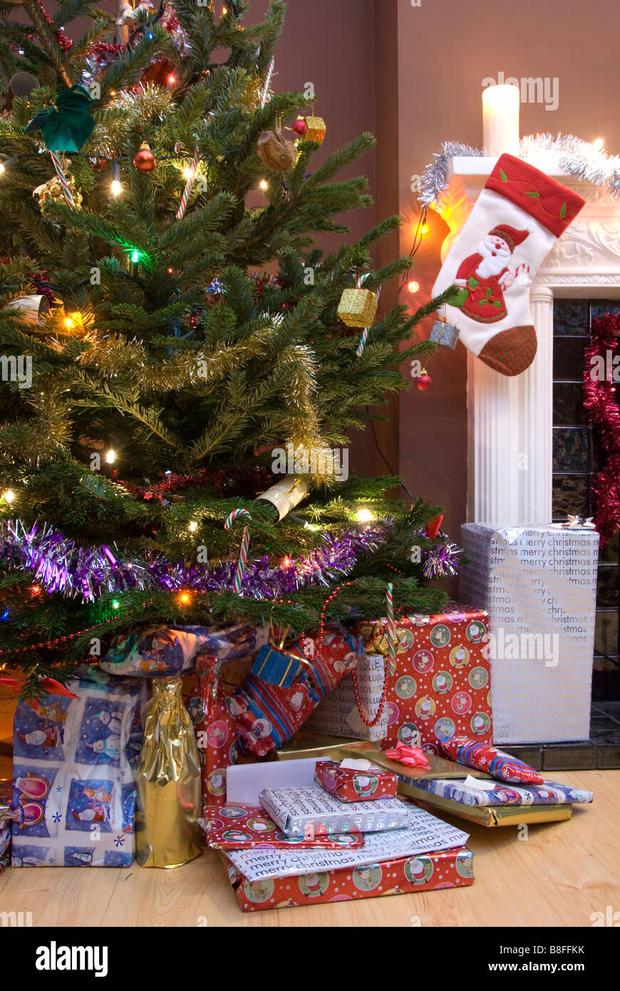 Christmas tree presents underneath hi-res stock photography and images ...