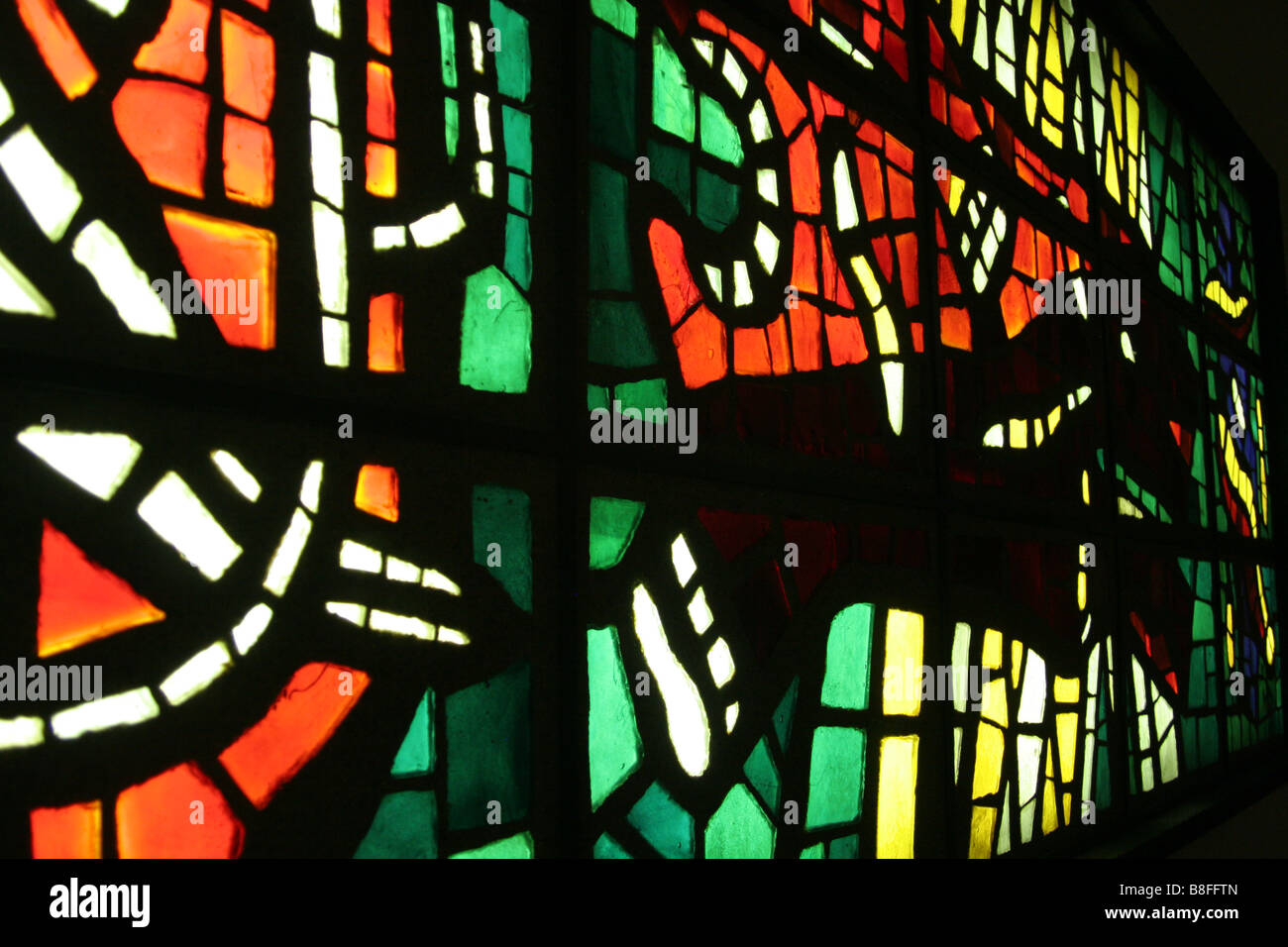 Stained glass window in Vatican City, Rome Stock Photo - Alamy