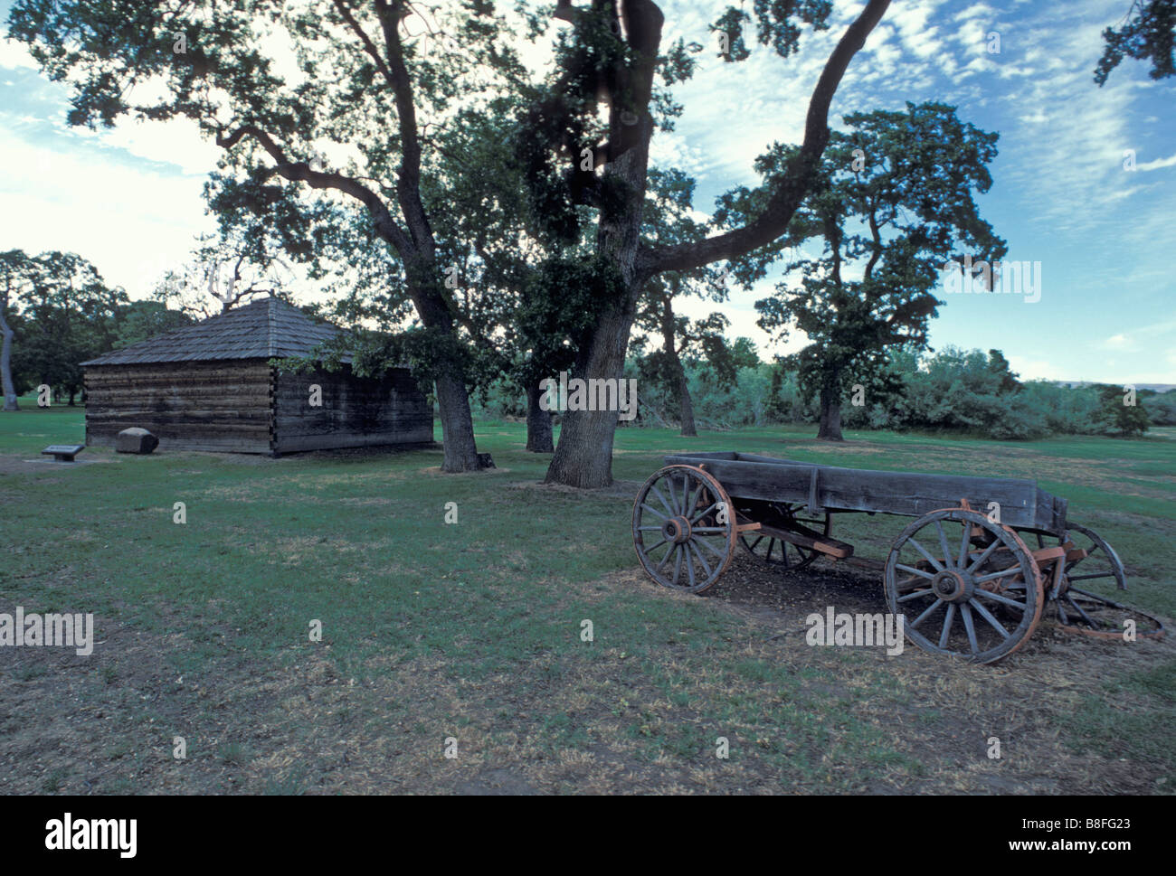 Blockhouse in Fort Simcoe State Park Stock Photo - Alamy