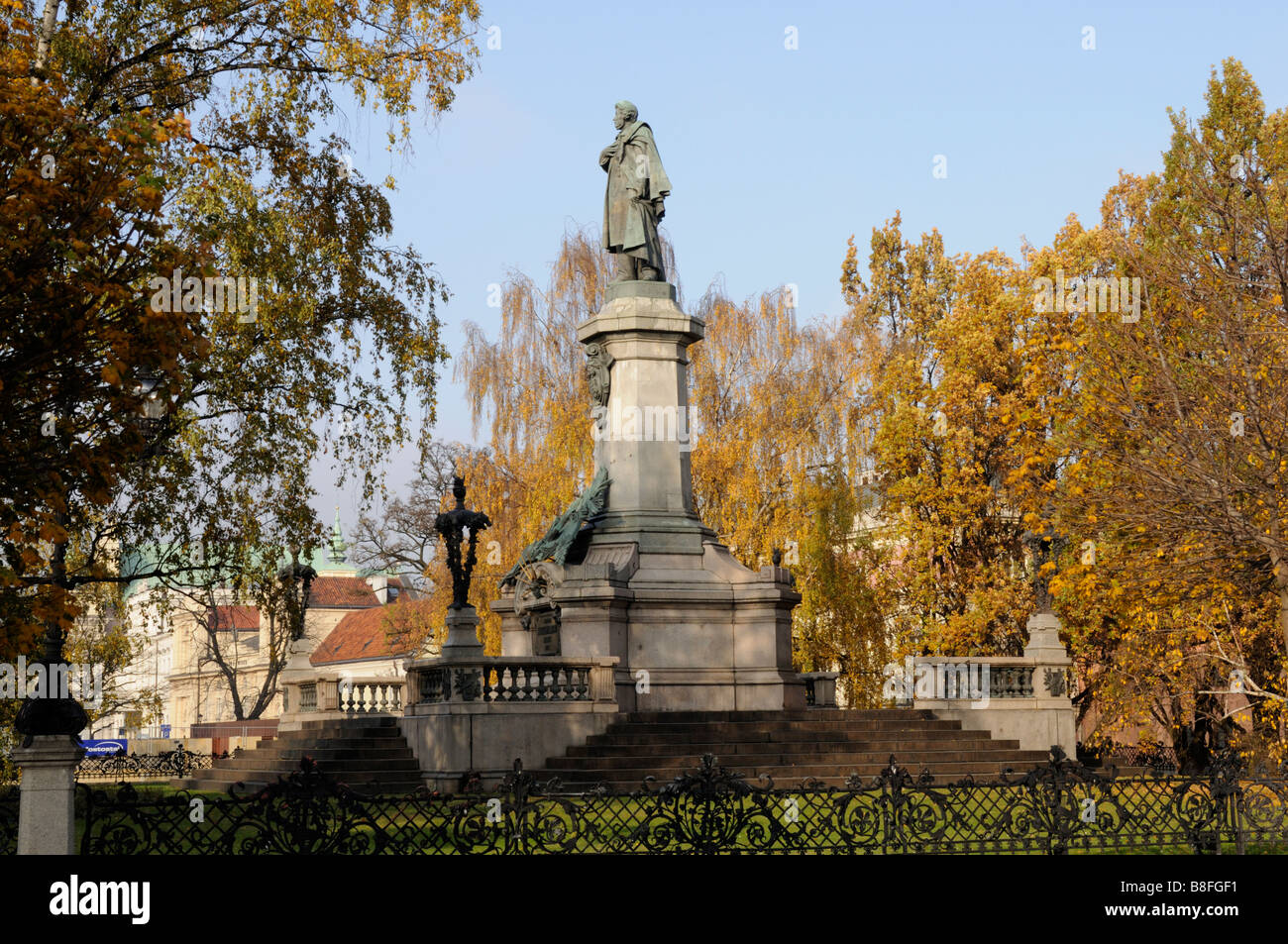 Adam Mickiewicz Monument, Warsaw, Poland Stock Photo - Alamy