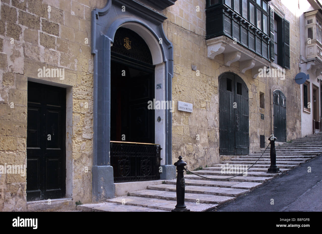 Entrance to the Casa Rocca Piccola House or Mansion (c16th), Valletta ...