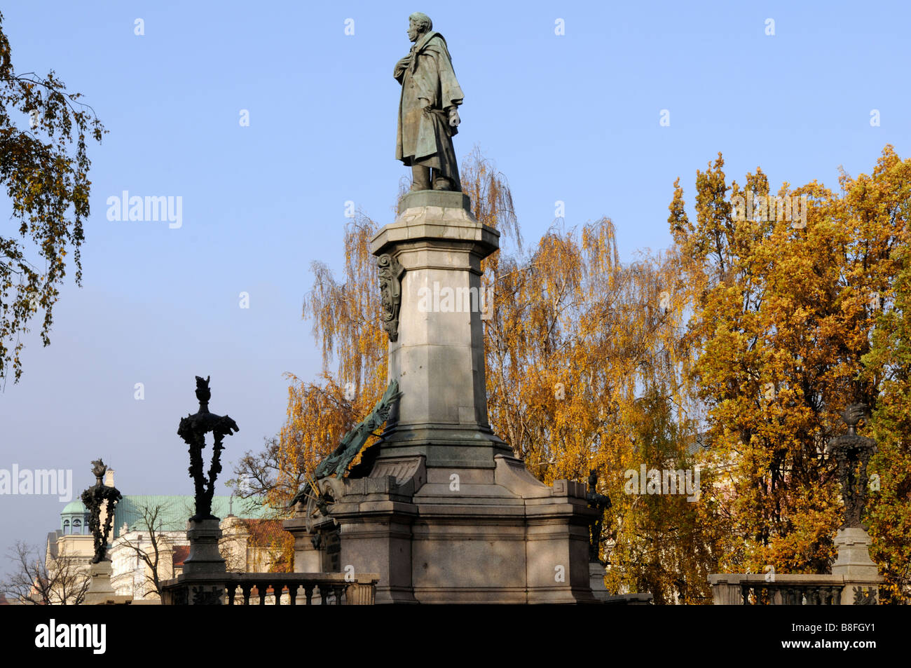 Adam mickiewicz statue warsaw hi-res stock photography and images - Alamy