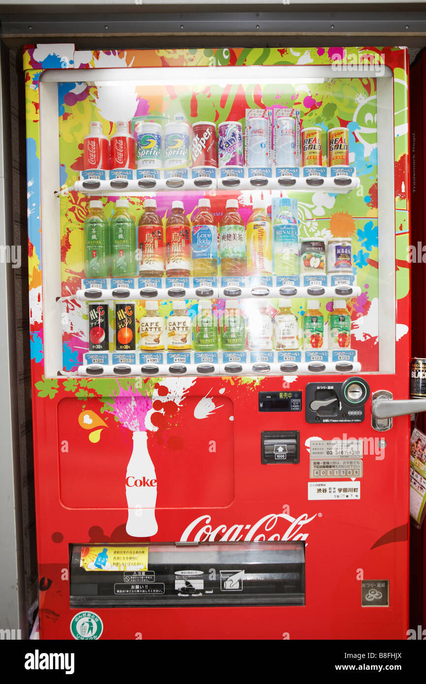 JAPAN TOKYO VENDING MACHINE DRINKS BOTTLES CANS Stock Photo - Alamy