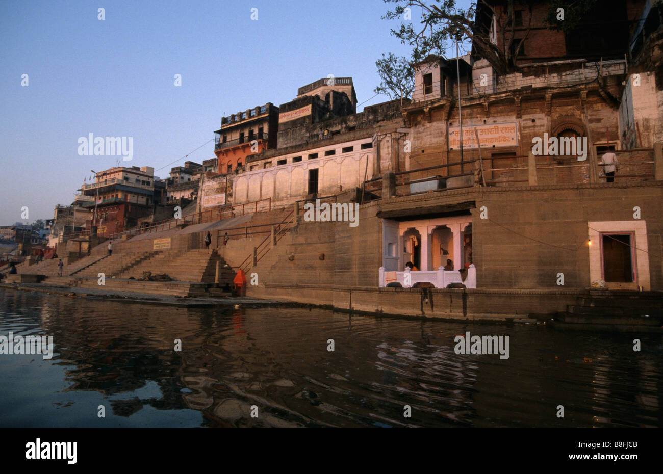 Temple by the River Ganges Varanasi India Stock Photo - Alamy