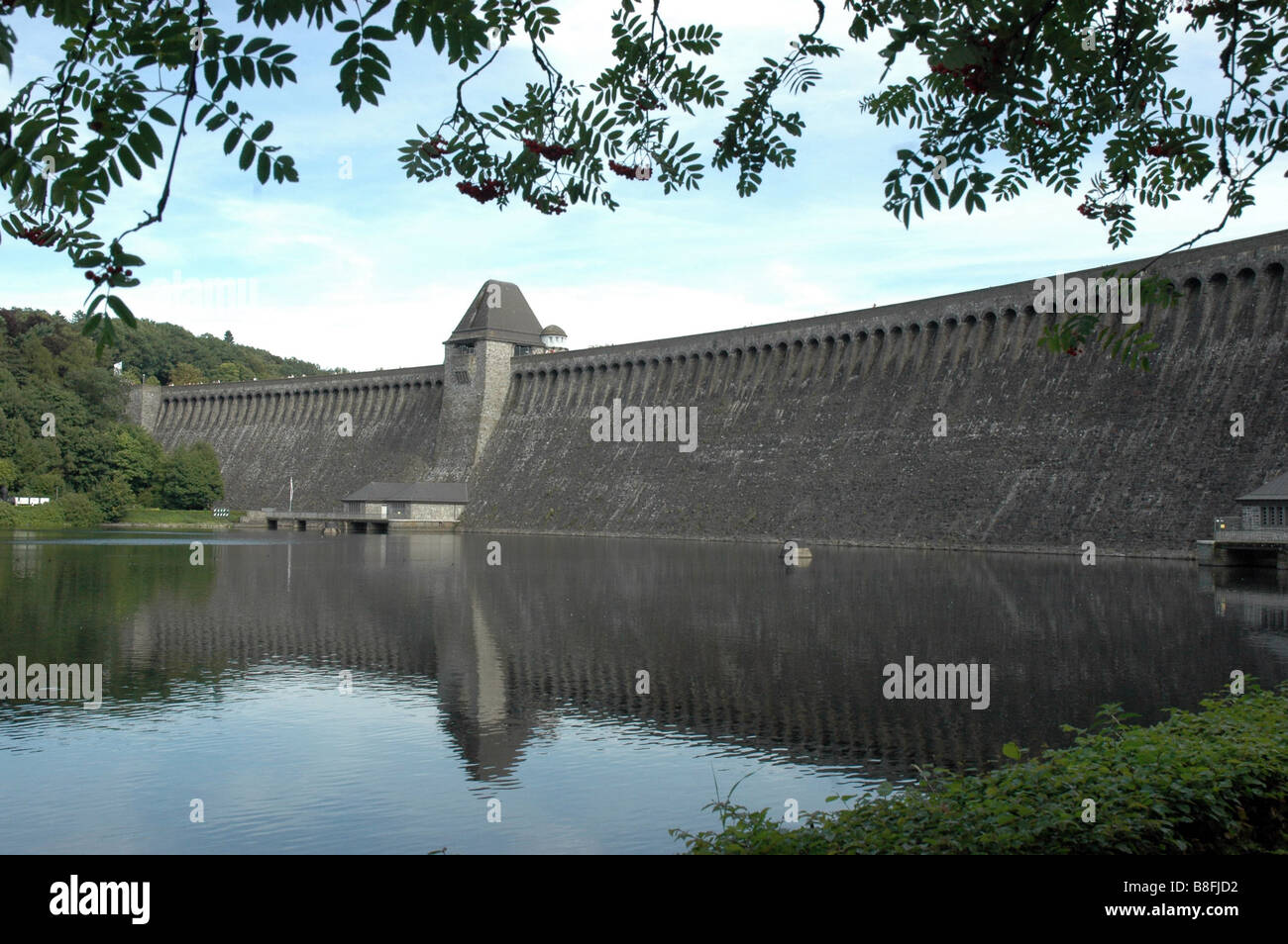 DRY SIDE OF THE MOHNE DAM IN GERMANY Stock Photo - Alamy