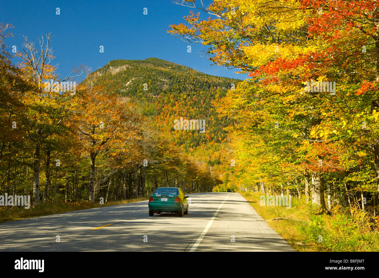 Fall foliage color along Highway 302 in New Hampshire s White Mountains ...