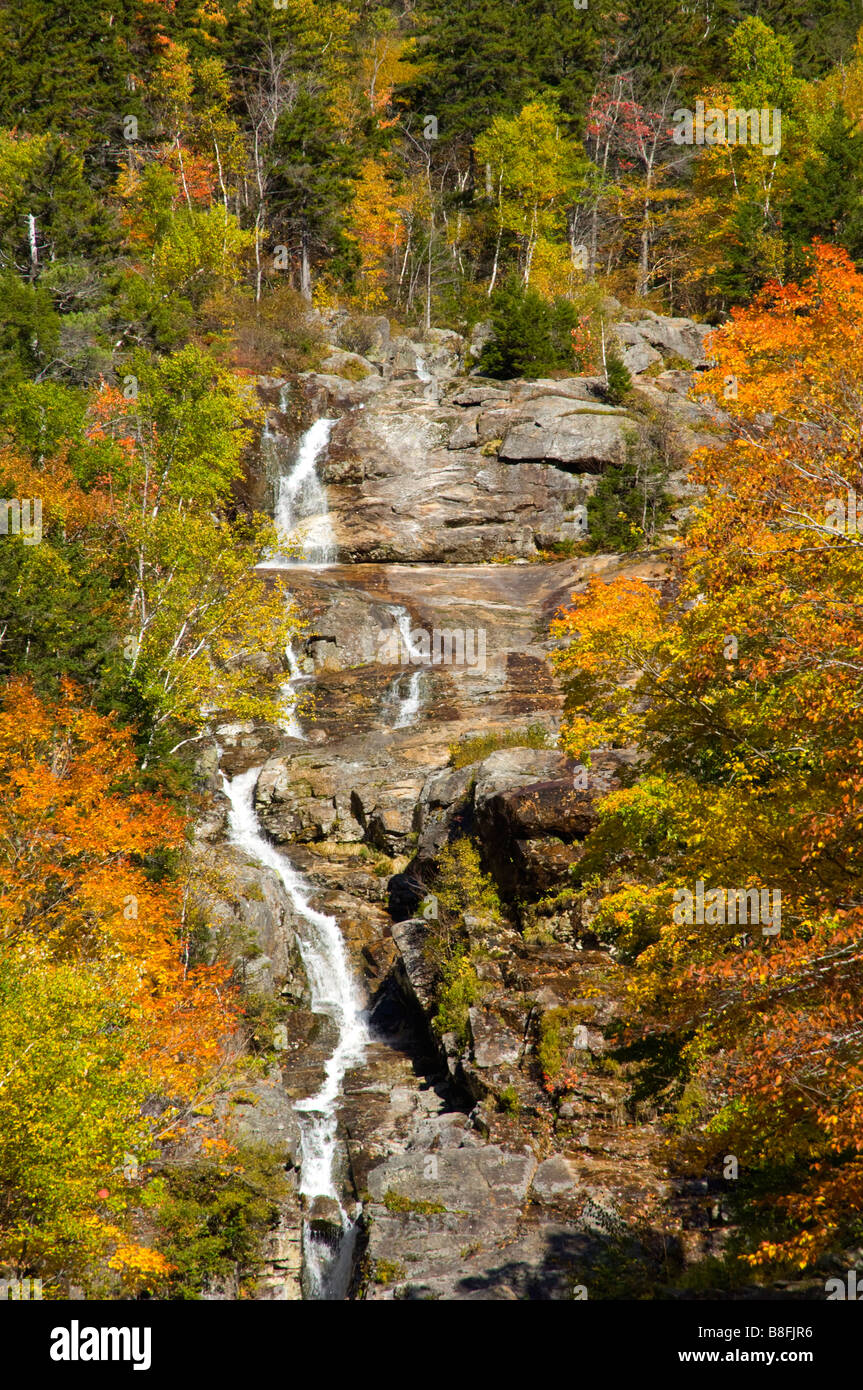 The Silver Cascade Falls near Crawford Notch New Hampshire USA Stock ...