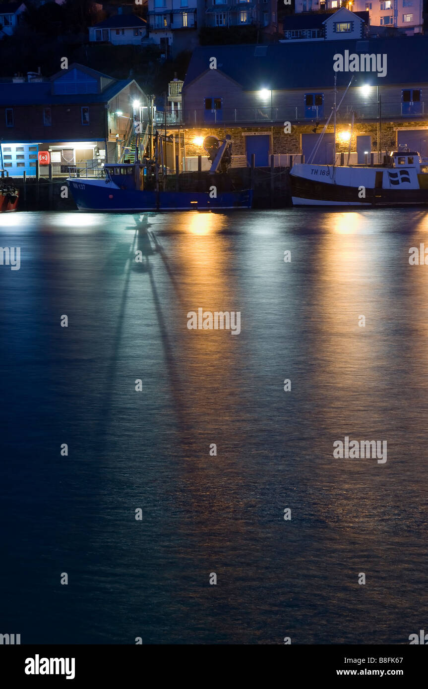 Looe Cornwall at Night Stock Photo - Alamy