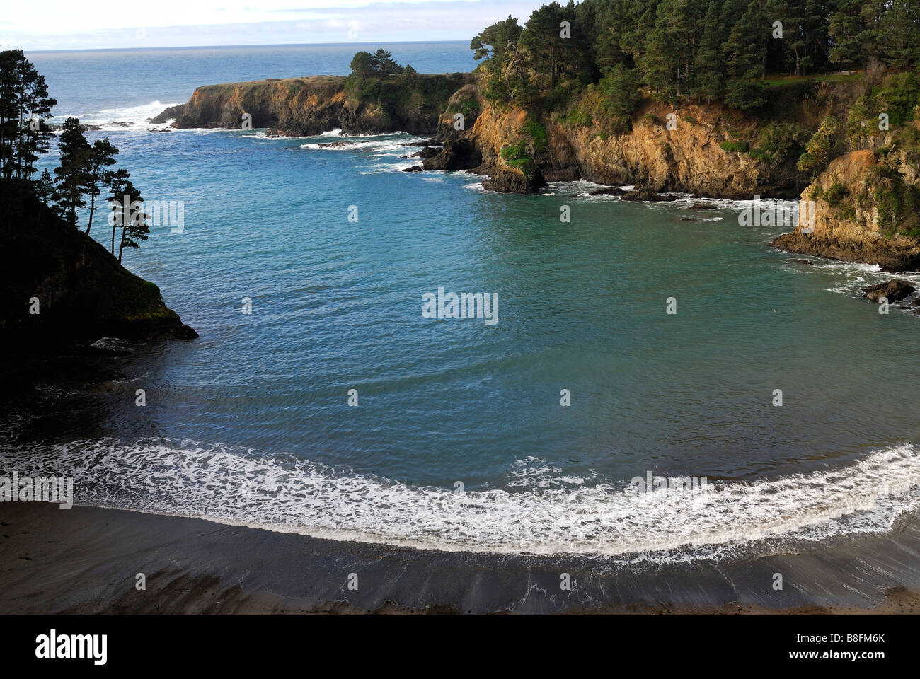 californian creek beautiful coast beach blue water and riff Stock Photo ...