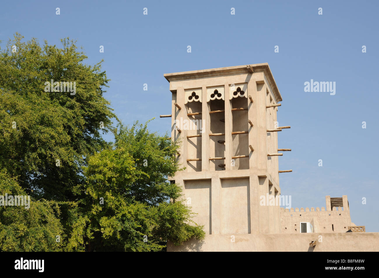 Traditional Arabic Wind Tower in Dubai Stock Photo - Alamy