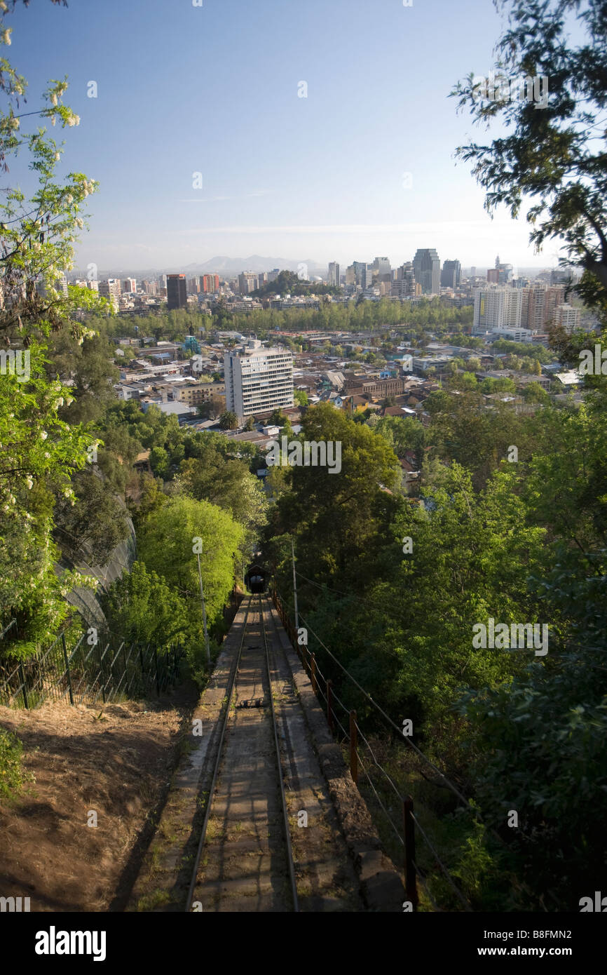 Santiago chile funicular hi-res stock photography and images - Alamy