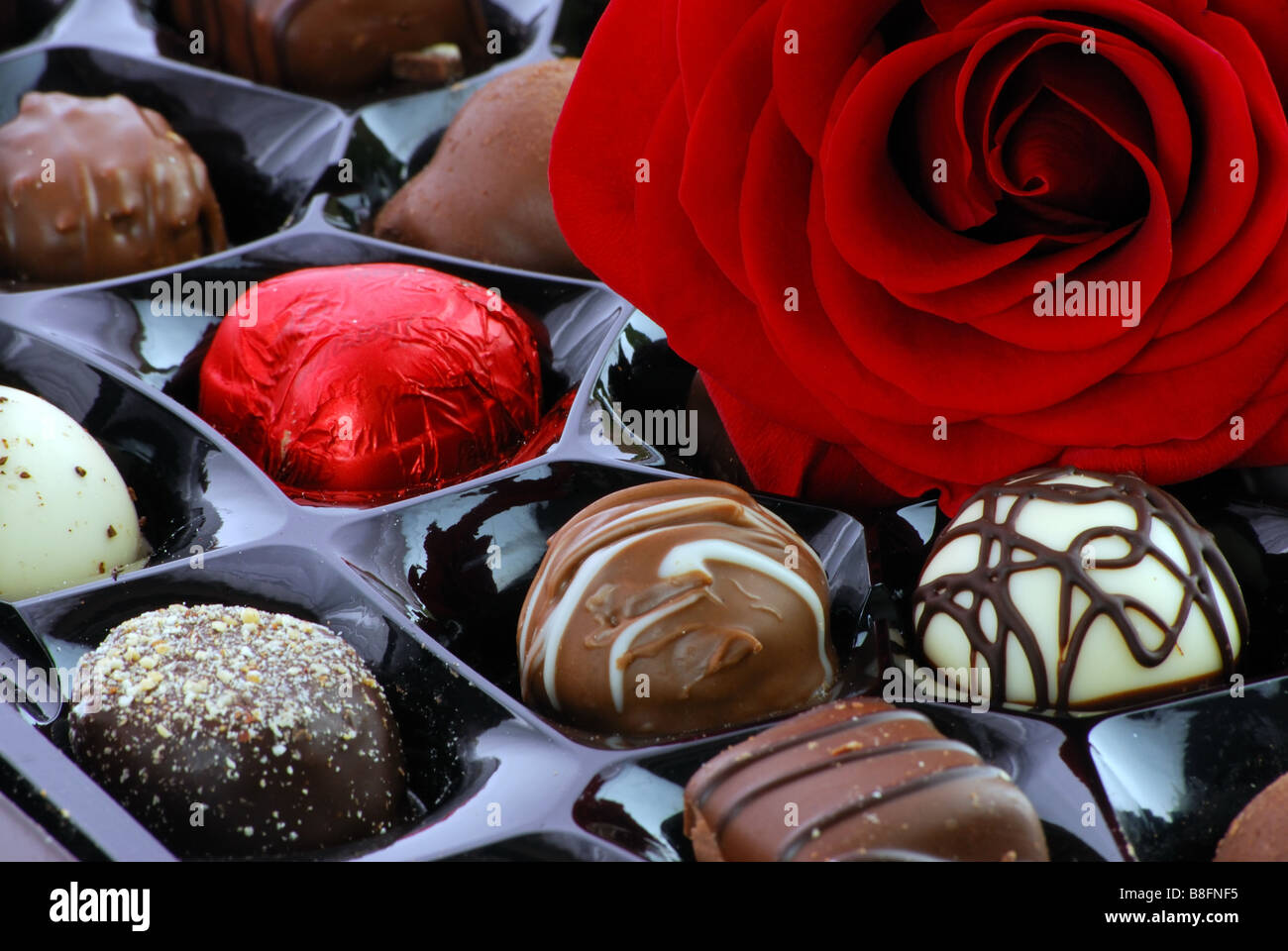 Rose and Chocs Stock Photo - Alamy