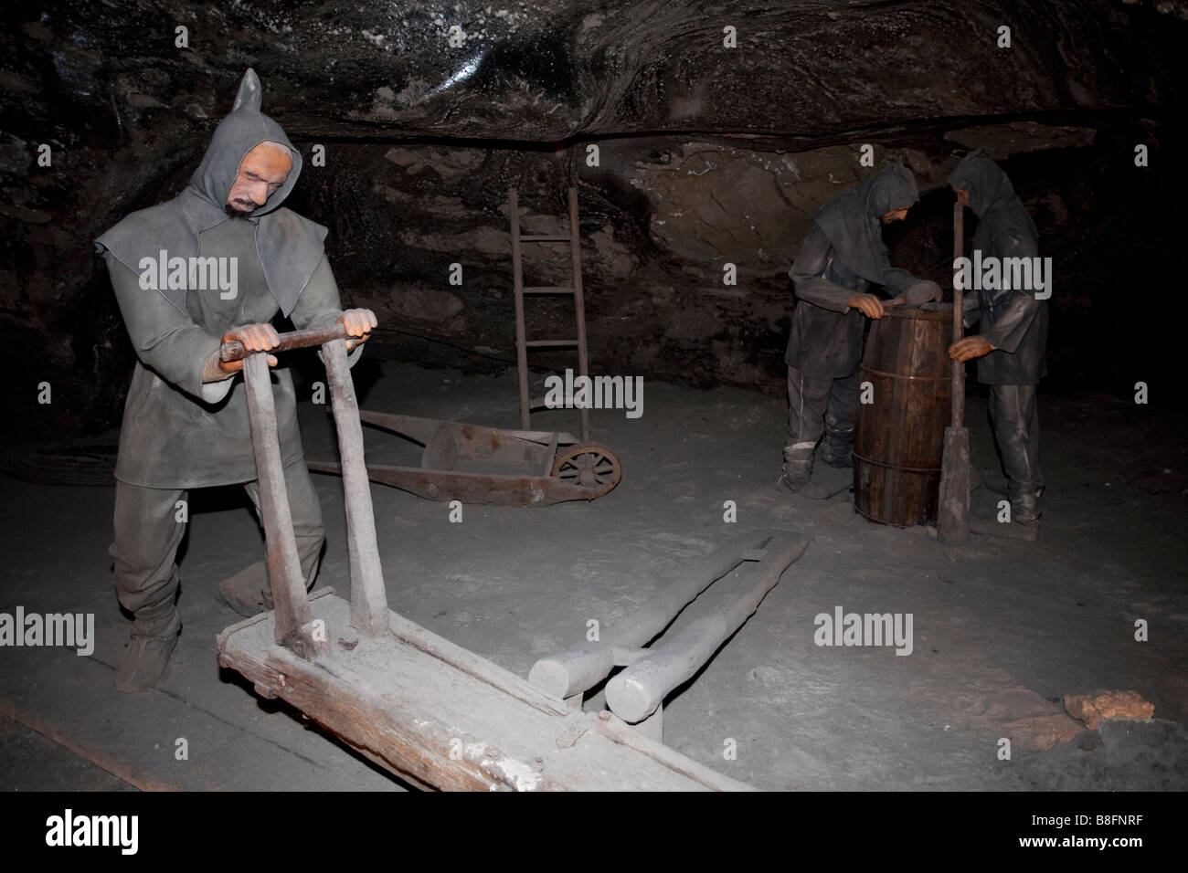 Model of Polish salt mine worker. Wieliczka Salt Mine, Krakow, Poland Stock Photo - Alamy