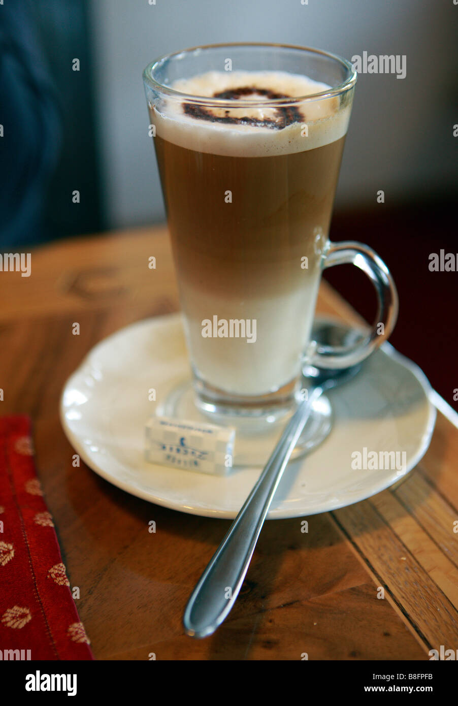 Delicious looking cup of latte coffee Stock Photo - Alamy
