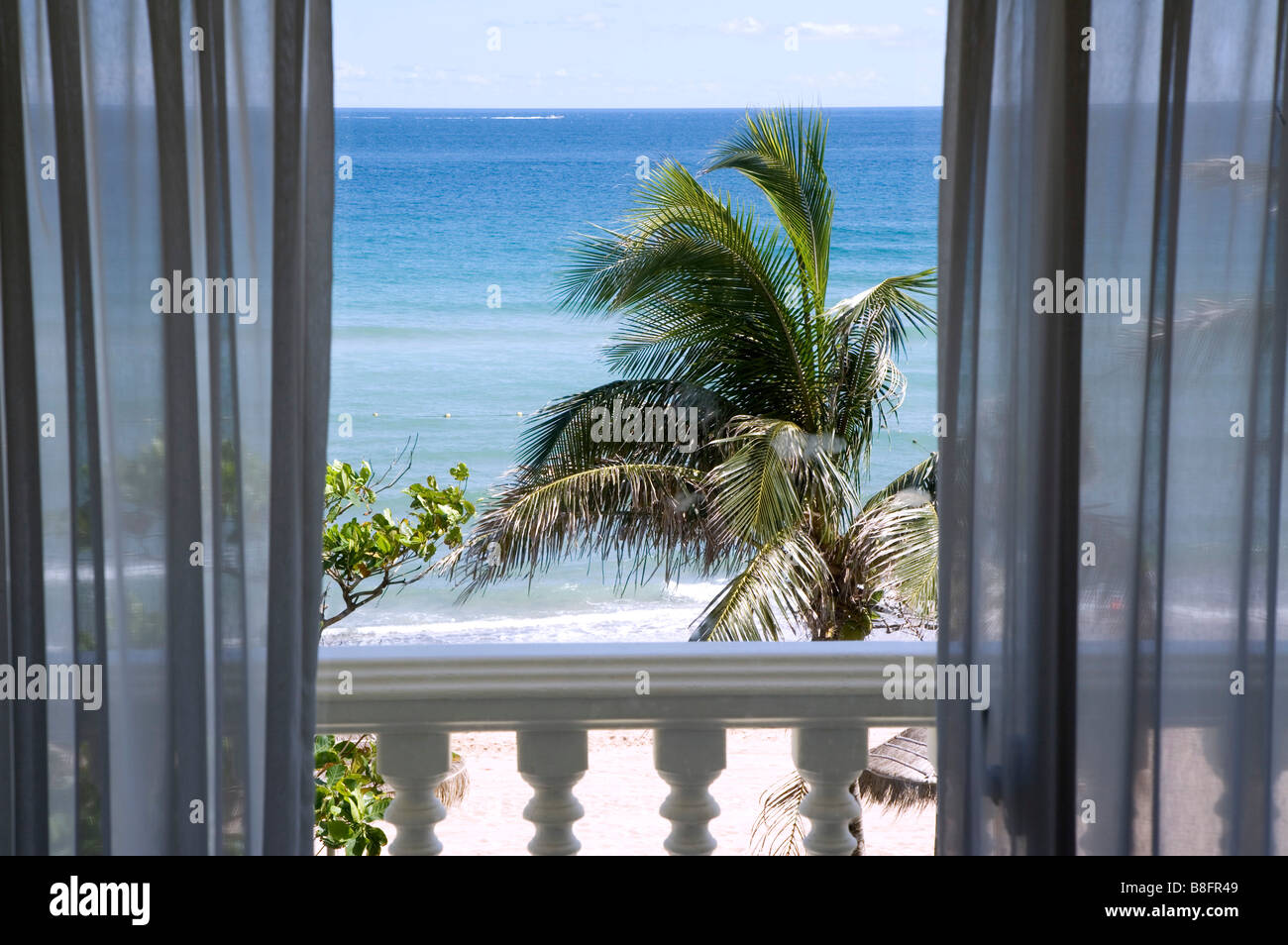The scenery of the seaside from the balcony Stock Photo - Alamy