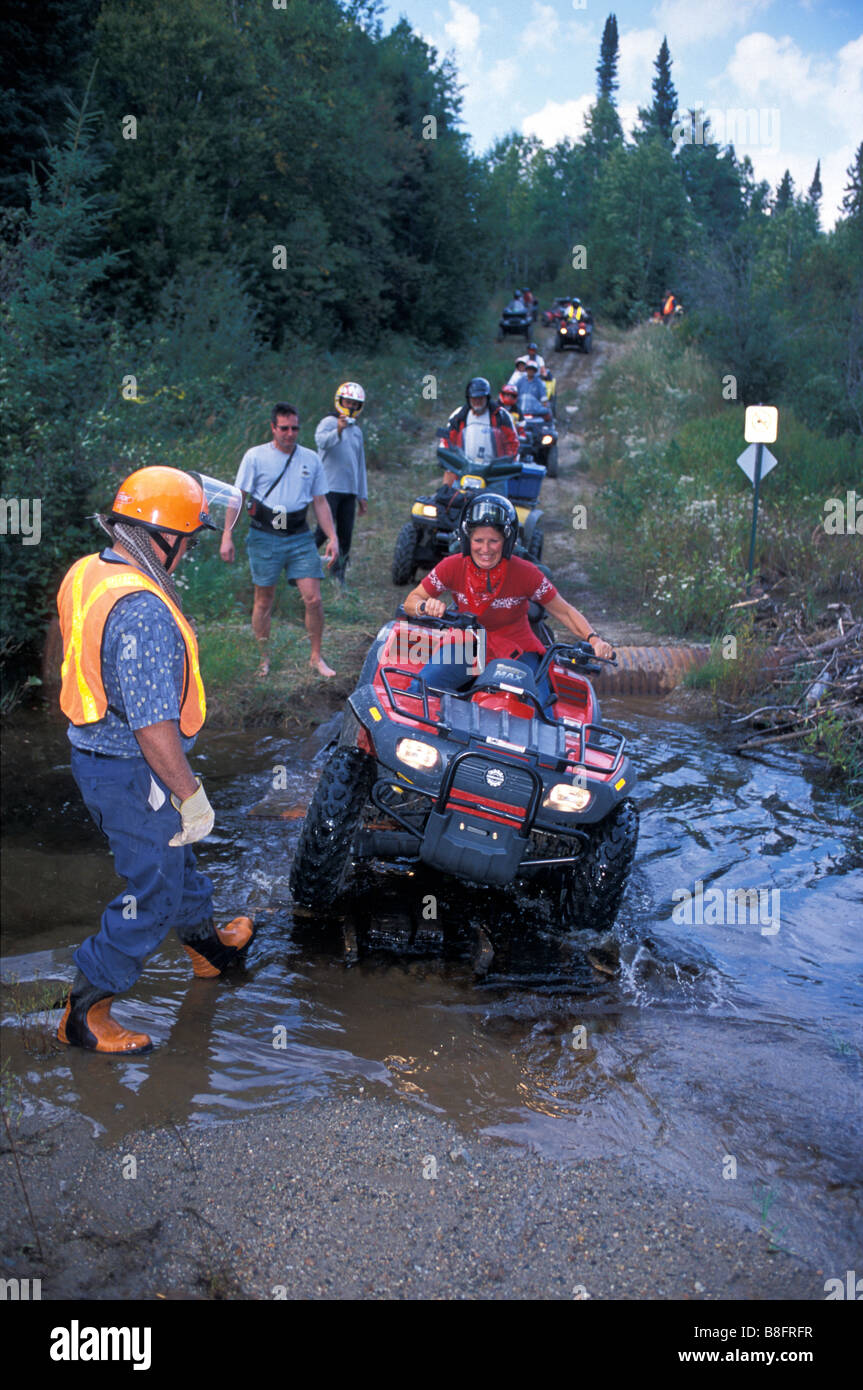 ATV riding the remote bush trails in Canada Stock Photo - Alamy