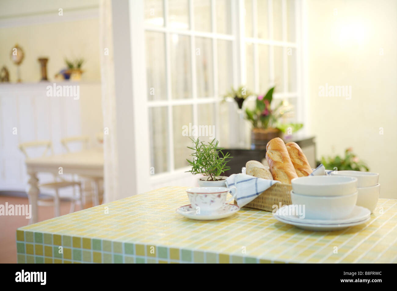 Home interior and the dining table Stock Photo - Alamy
