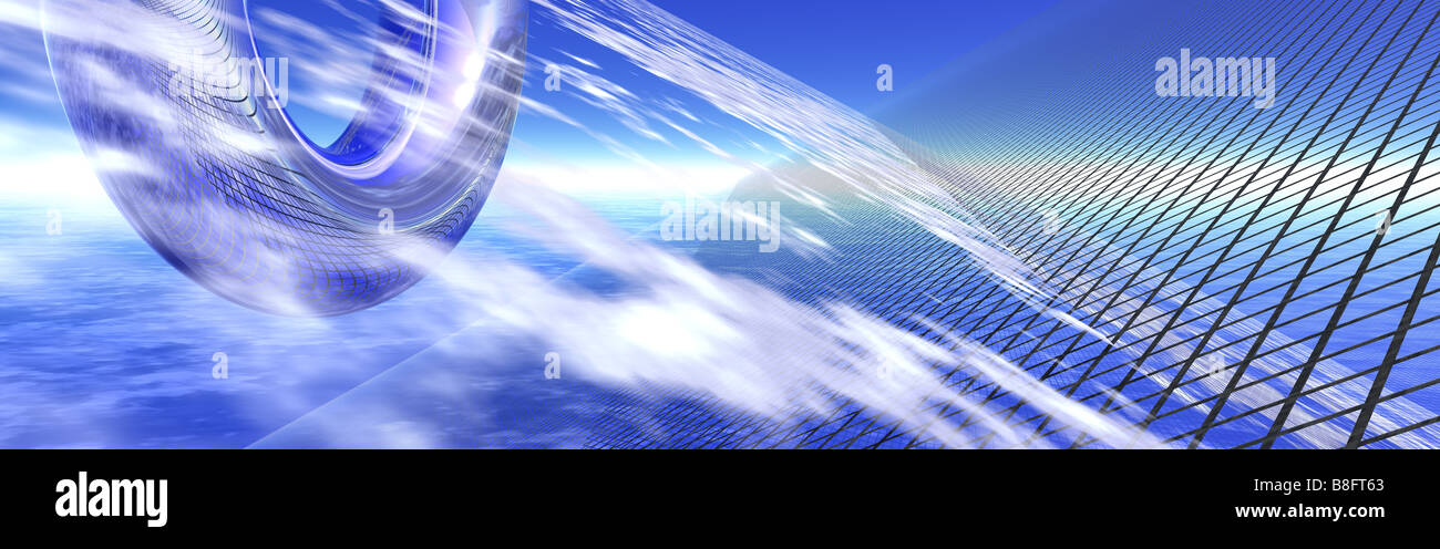 Futuristic Science Fiction scene scenes Stock Photo - Alamy