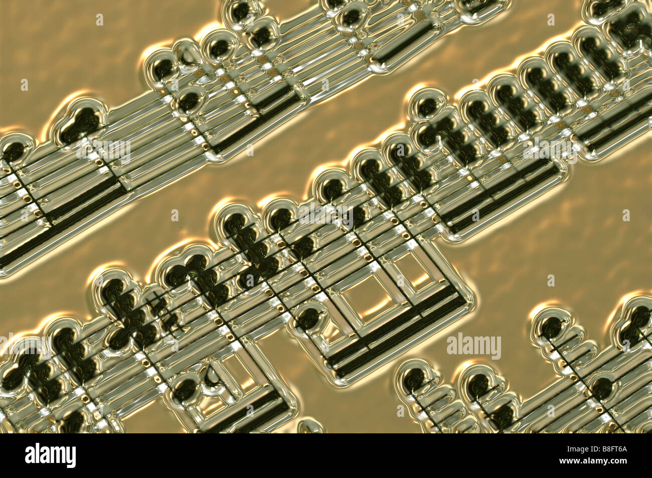 great image of music notes embedded in gold metal Stock Photo - Alamy