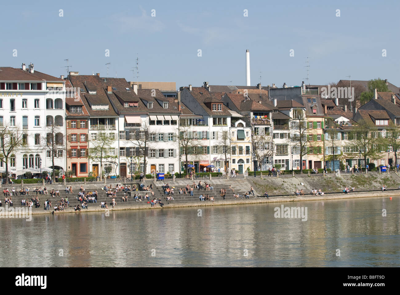 Basel, Rhine river, Switzerland, waterfront Stock Photo - Alamy