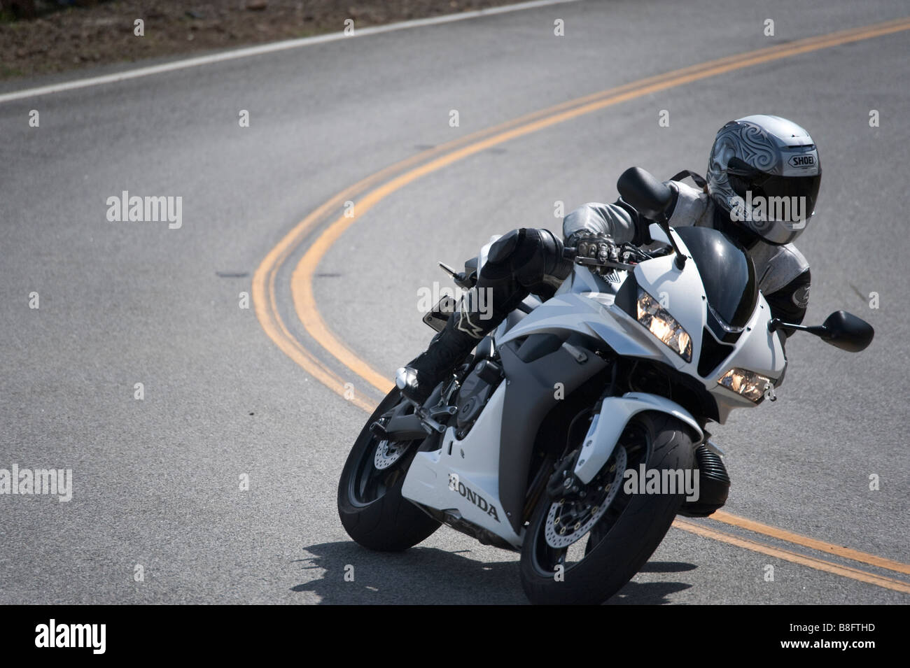 Motorcycle rider on mulholland highway hi-res stock photography and ...