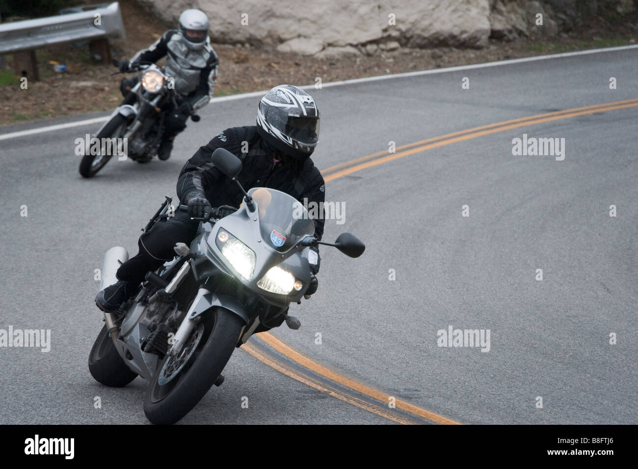 Motorcycle rider on mulholland highway hi-res stock photography and ...
