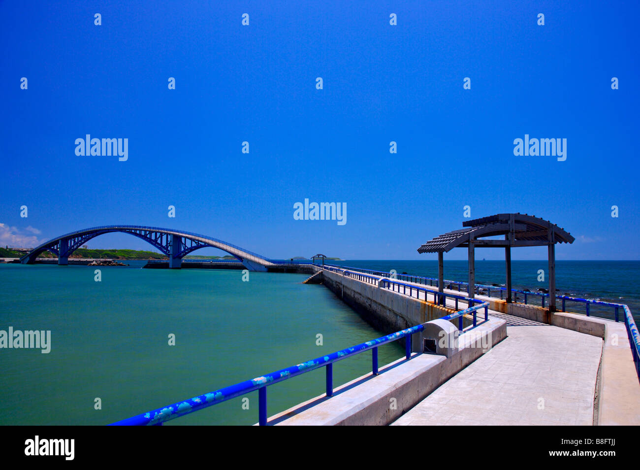 The passage and the arch bridge in Penghu Taiwan Stock Photo - Alamy