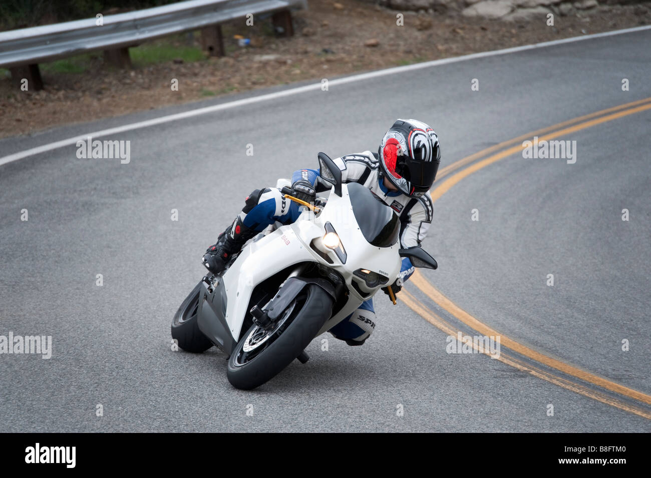 Motorcycle rider on mulholland highway hi-res stock photography and ...